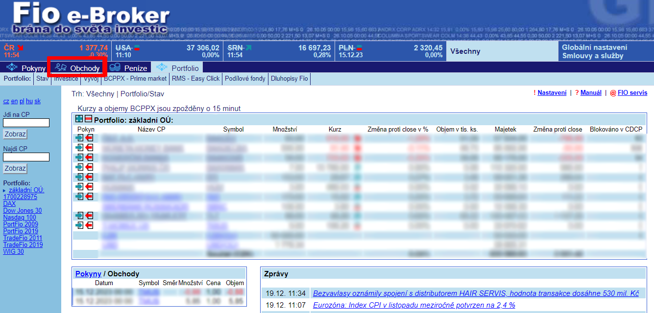 Daňový export z Fio (e-broker)